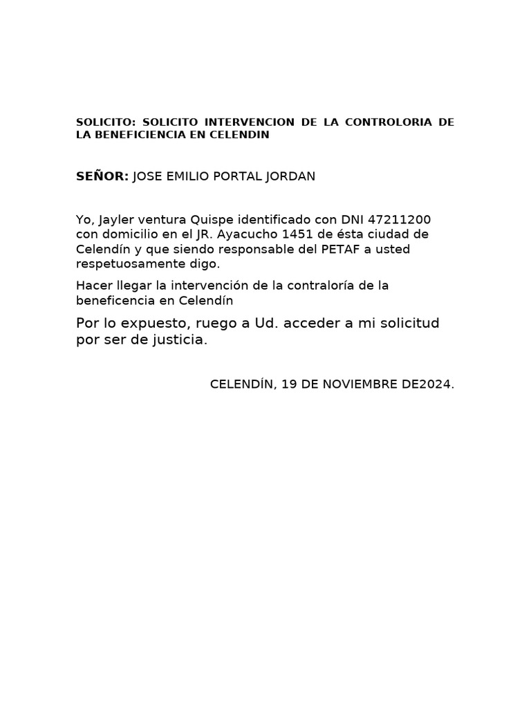 Solicito SR | PDF