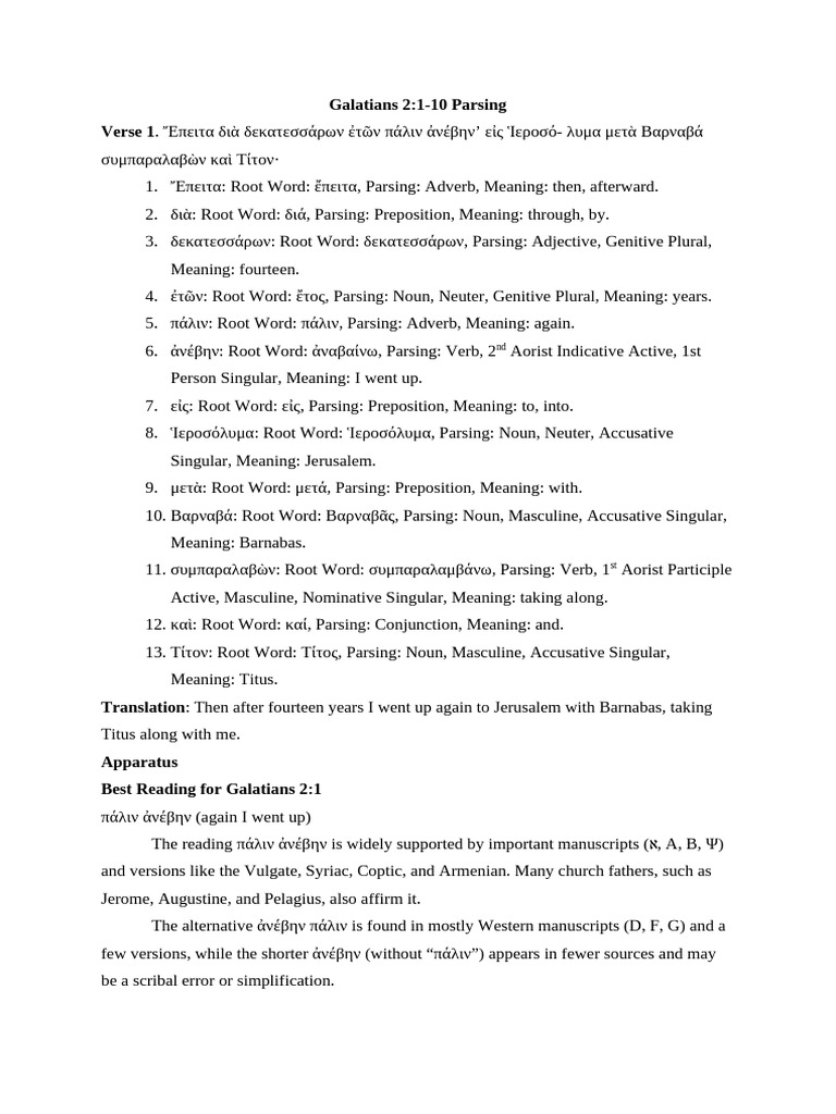 gal.2;1-10 | PDF | Grammatical Gender | Grammatical Number