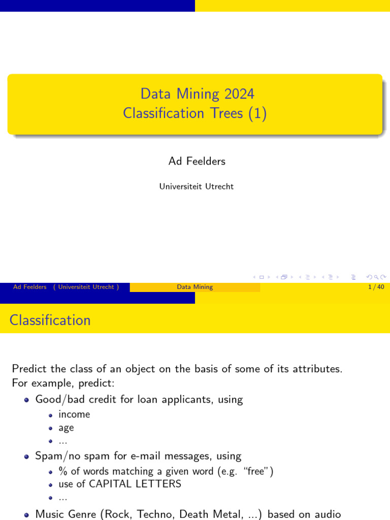 T1L1 Classification Trees | PDF | Statistical Classification | Statistics