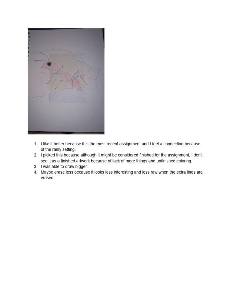 Ant Sketchbook Assignment | PDF | Language Arts & Discipline | Art