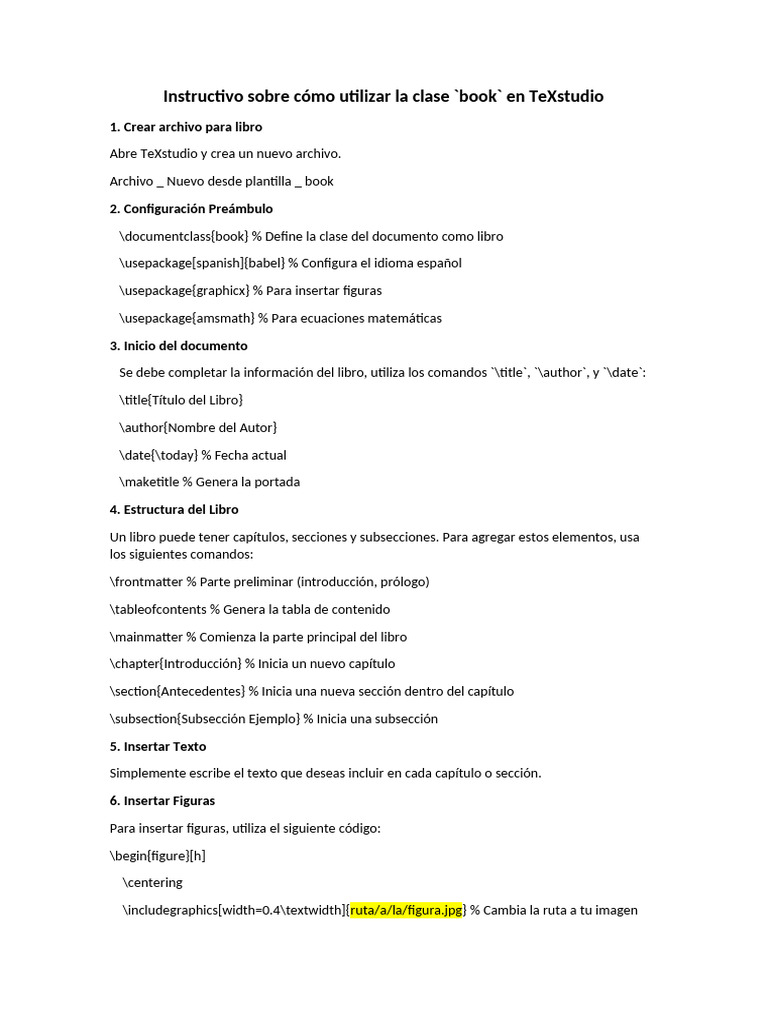 Guía TeXstudio para Crear Libros | PDF