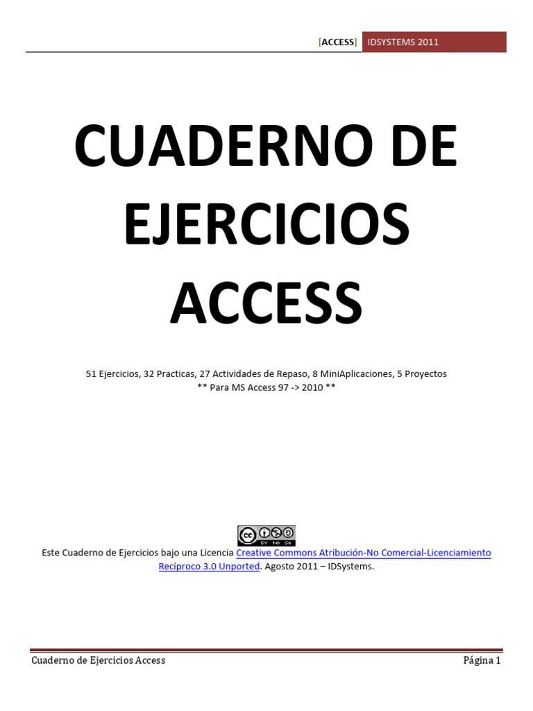 Microsoft Access Ejemplos Practicos Pdf Archivo De Computadora Bases De Datos 5976