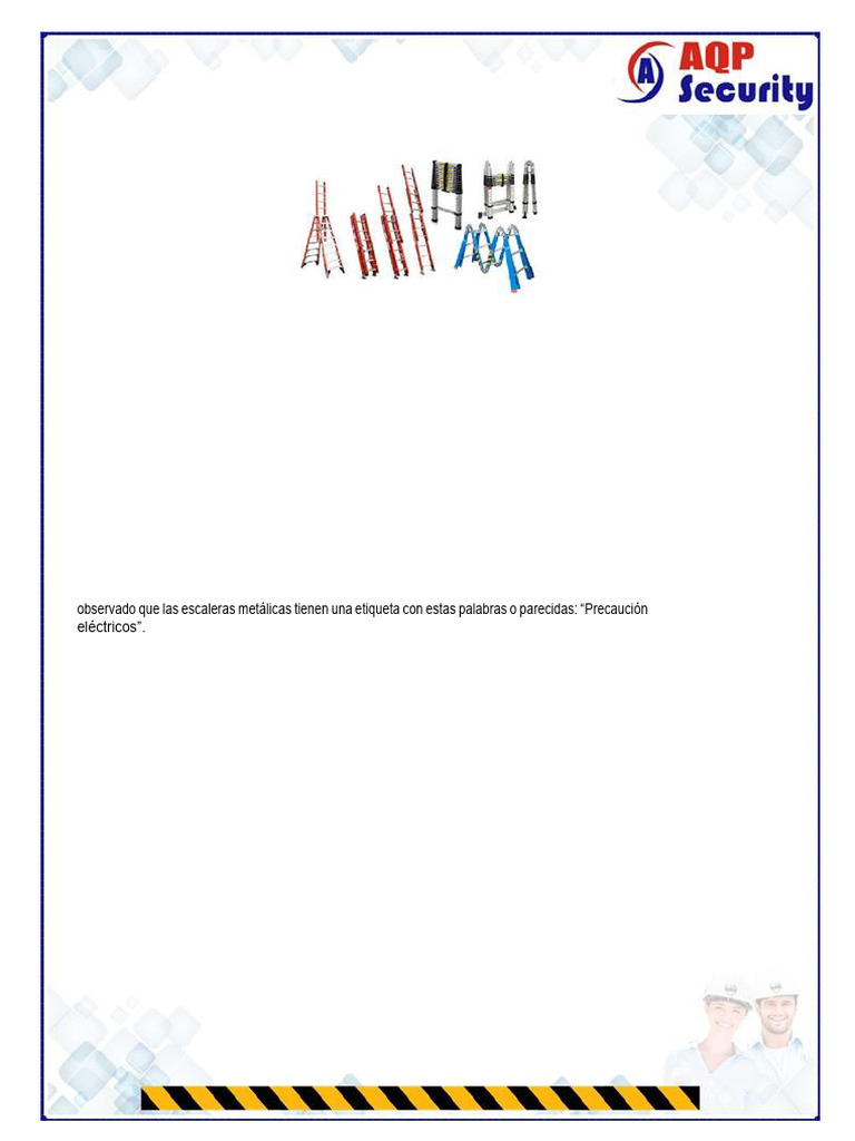Seguridad en el Uso de Escaleras Portátiles | PDF | Escalera