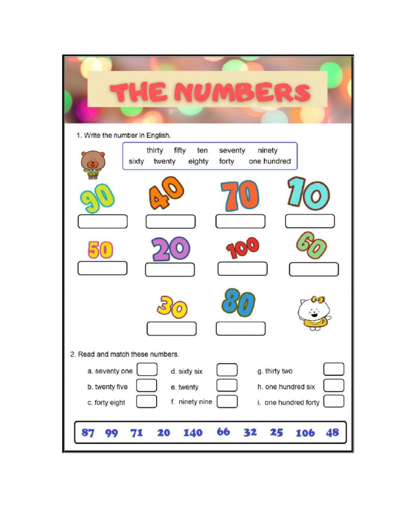 Numbers Exercises | PDF
