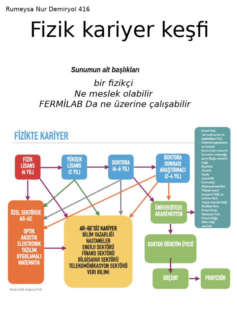 Fizik Kariyer Planı Sunu - 110628 | PDF