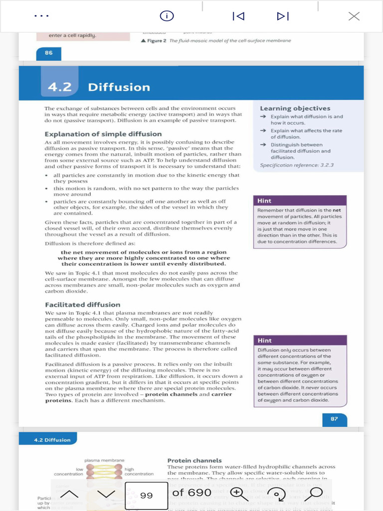 Biology - A-Level Biology Textbook - PDF - All Documents | PDF | Cell Membrane | Diffusion