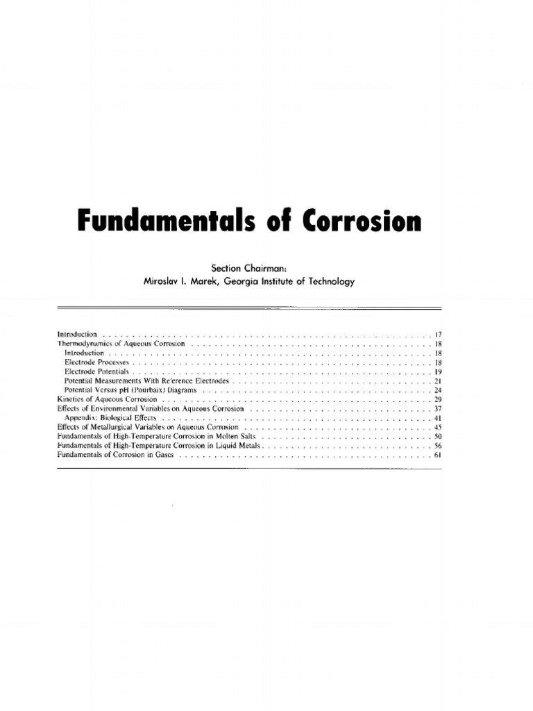 ASM Fundamentals of Aqueous Corrosion | PDF