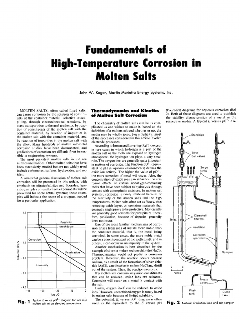 ASM High Temperature Corrosion in Molten Salts & Liquids | PDF