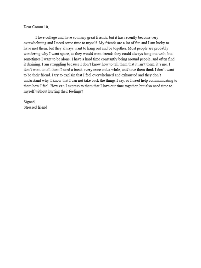 Dear Comm 10 Letter | PDF | Wellness