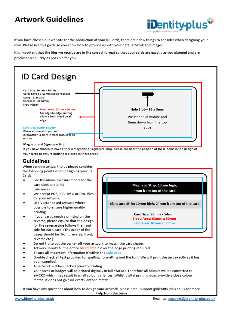 ID Card Design Specifications | PDF | Graphic Design