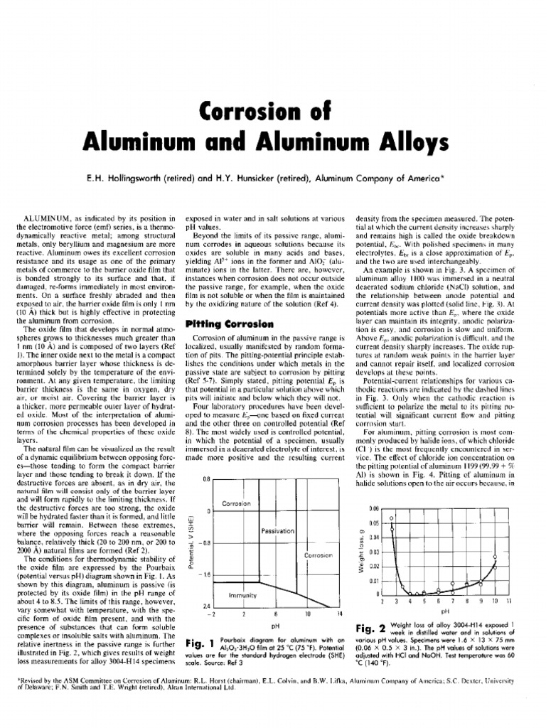 ASM Corrosion of Aluminium & Aluminium Alloys | PDF