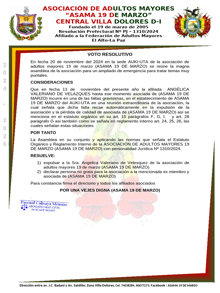 Voto Resolutivo | PDF