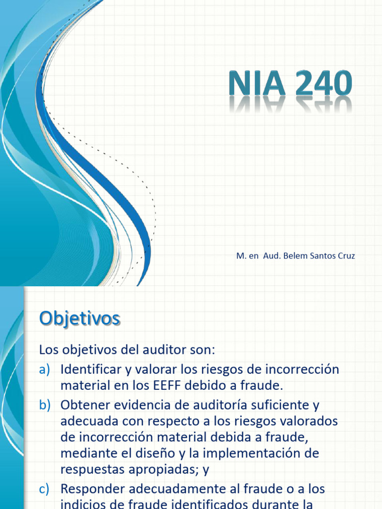 Nia 240 | PDF | Fraude | Auditoría