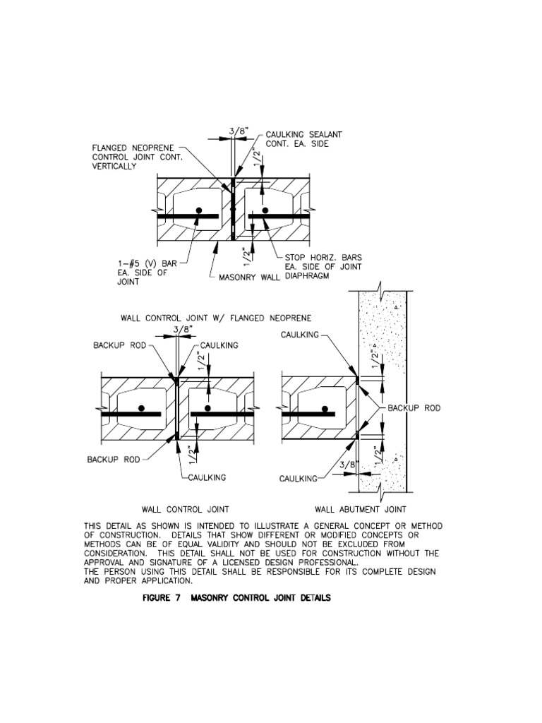 F7 - 07-Masonry Control Joint Details | PDF
