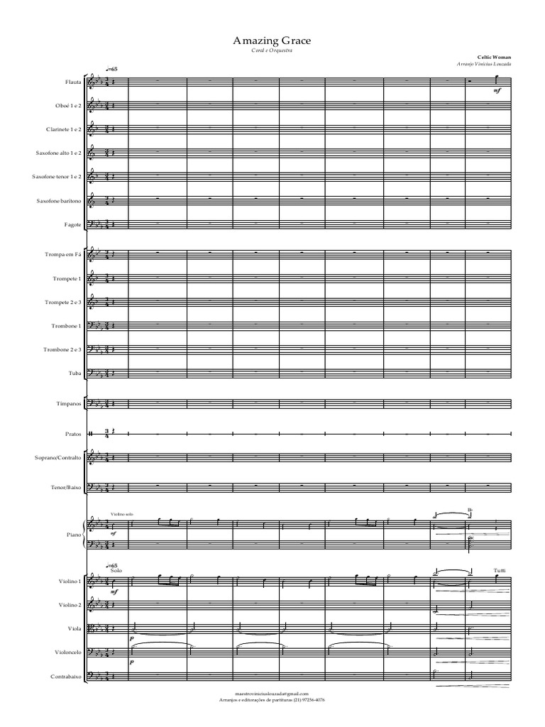 Amazing Grace - Celtic Woman Arrangement | PDF | Graphèmes ...