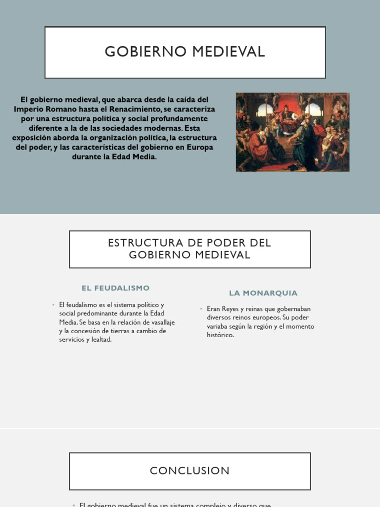 Estructura del Gobierno Medieval | PDF