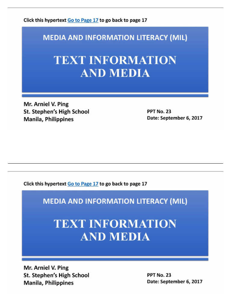 Text Information Media | PDF