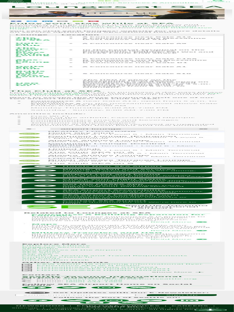 Lounges at SEA Port of Seattle | PDF | Airport Lounge | Airport