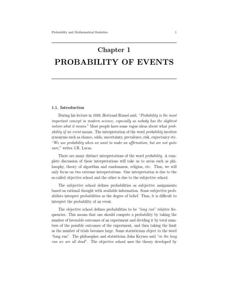 Understanding Probability Basics | PDF | Probability Theory | Probability