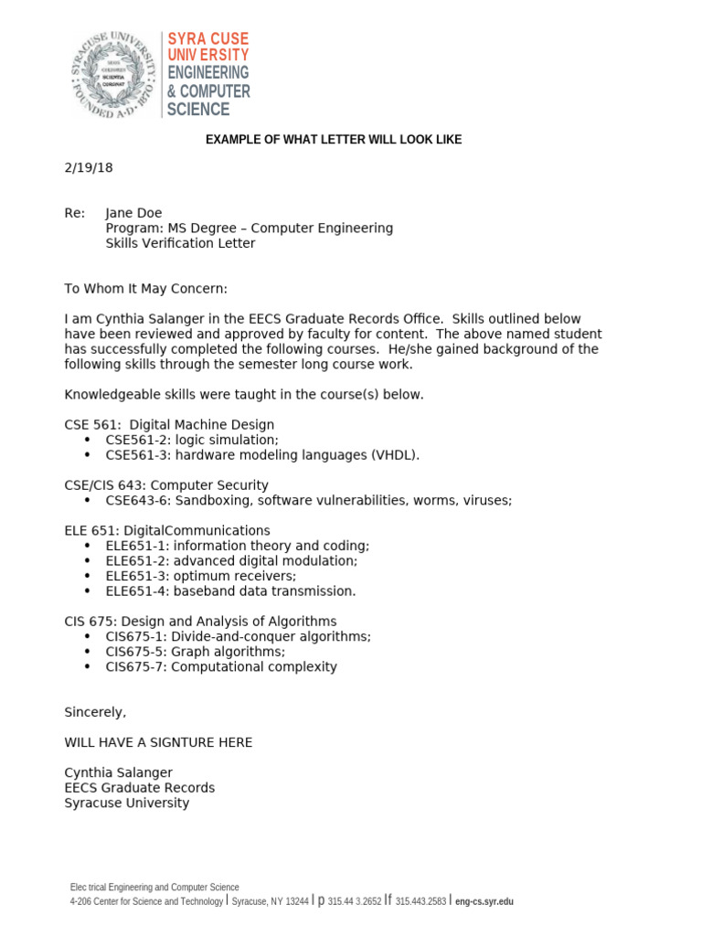 Example Letter | PDF | Computers