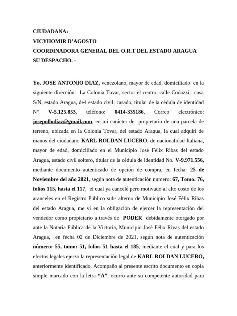 Denuncia Pollo Inti | PDF | Agricultura | Documento de identidad