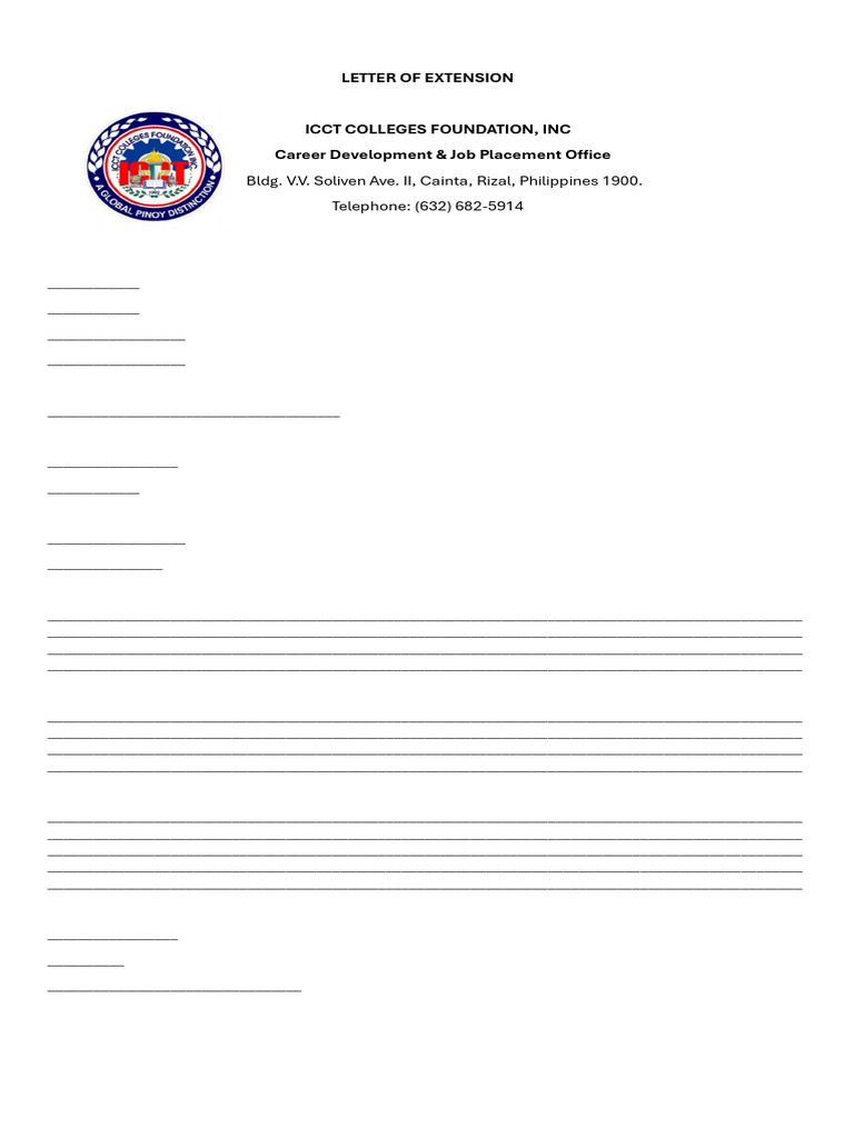 Letter of Extension New | PDF | Business