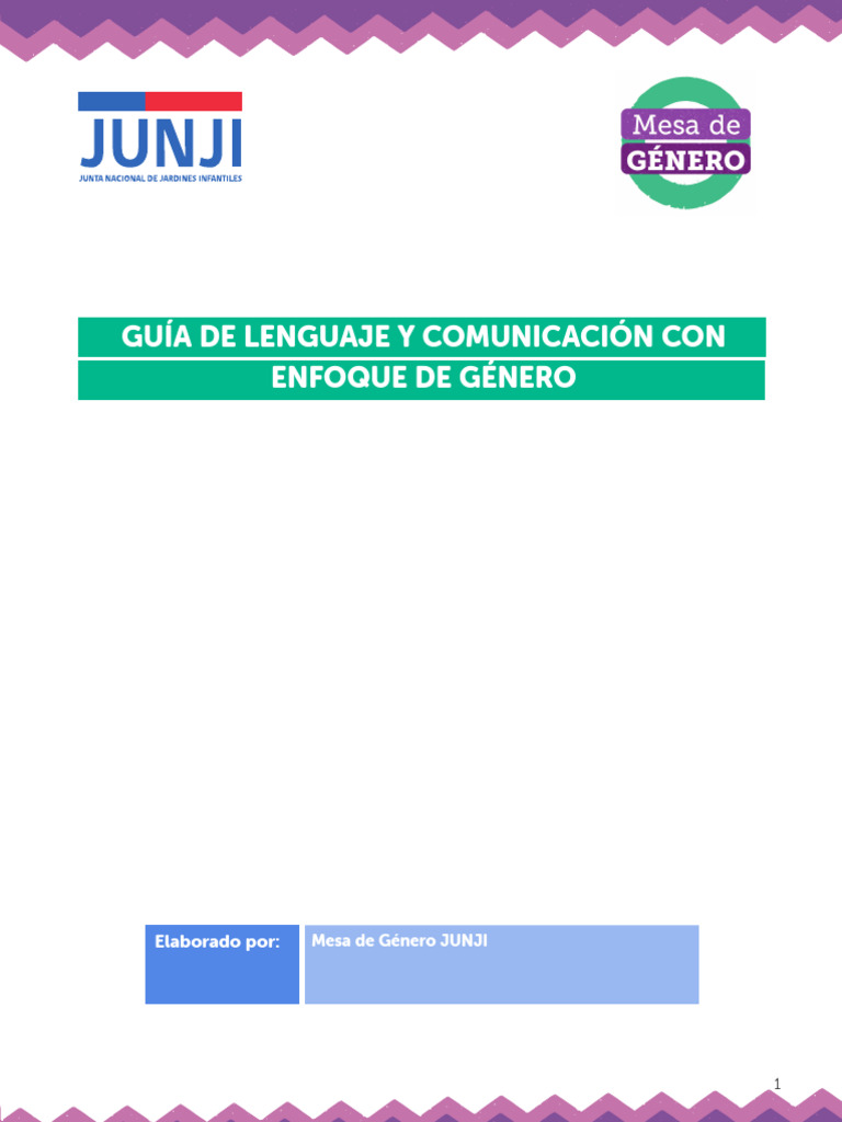 Guia Lenguaje Comunicacion Enfoque Genero | PDF | Igualdad de género | Estudios de género