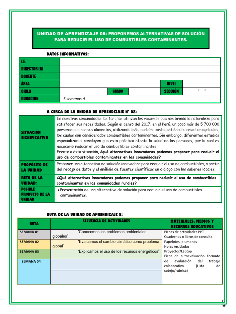 3º-Unidad 8 Cyt - 2024 | PDF | Energía renovable | Aprendizaje