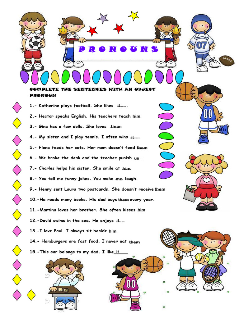 Object Pronoun Sentence Practice | PDF