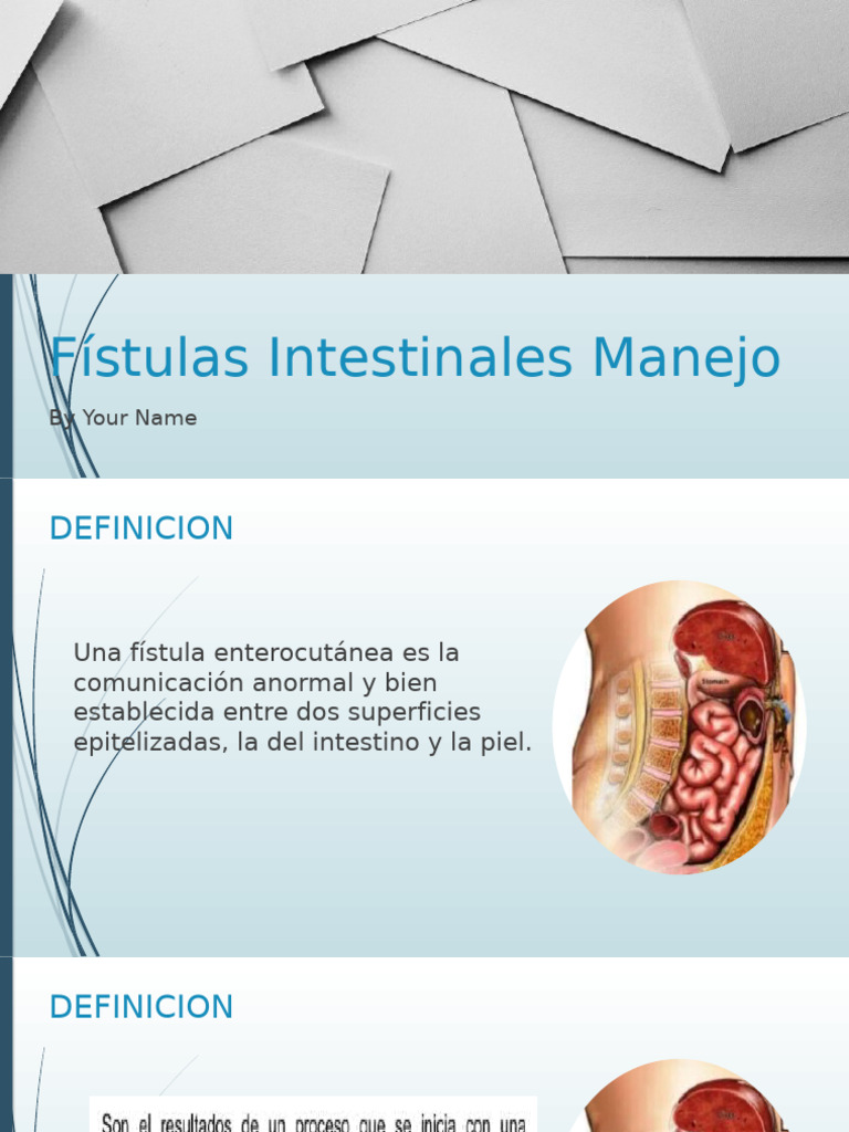 Fístulas Intestinales Manejo | PDF | Tracto gastrointestinal ...