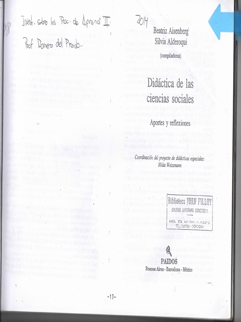 BO - U1 - Aisenberg - para Que y Como Trabajar en El Aula Con Los Conocimientos Previos de Los ...
