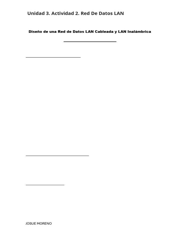 Diseño de Redes LAN Cableada e Inalámbrica | PDF | Red de computadoras ...