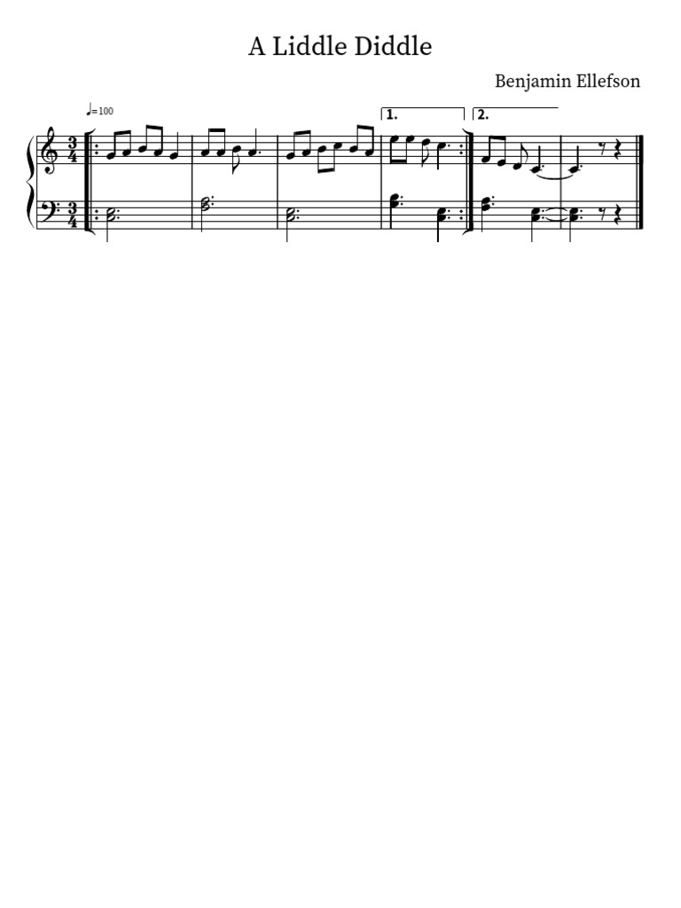 A Liddle Diddle | PDF