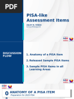 PISA Sample Test Items Overview | PDF | Well Being | Reading (Process)