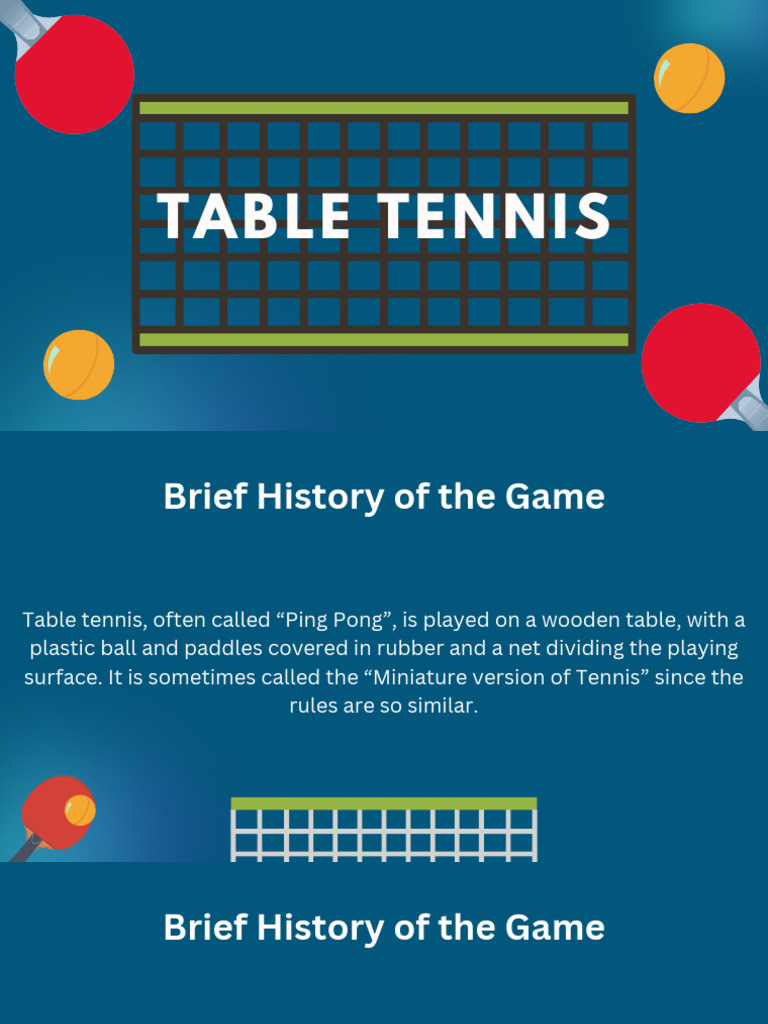 Table Tennis | PDF | Table Tennis | Ball Games