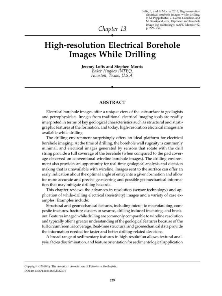 10.1306 13181286m922676 2010 High Resolution Electrical Borehole Images ...