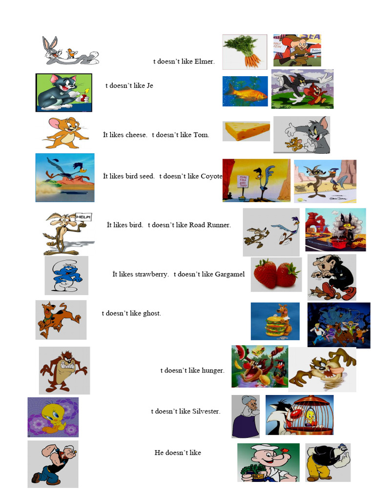 Cartoon Characters Flashcards - 31226 | PDF