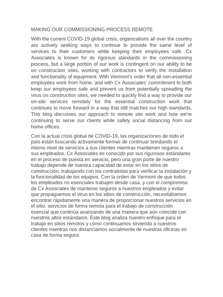 Making Our Commissioning Process Remote | PDF