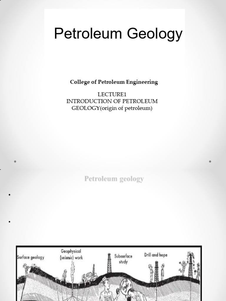 Lecture 1 | PDF | Petroleum Geology | Petroleum