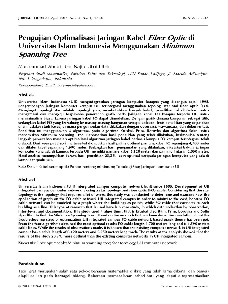 Pengujian Optimalisasi Jaringan Kabel Fiber Optic | PDF | Sains & Matematika | Teknologi & Rekayasa