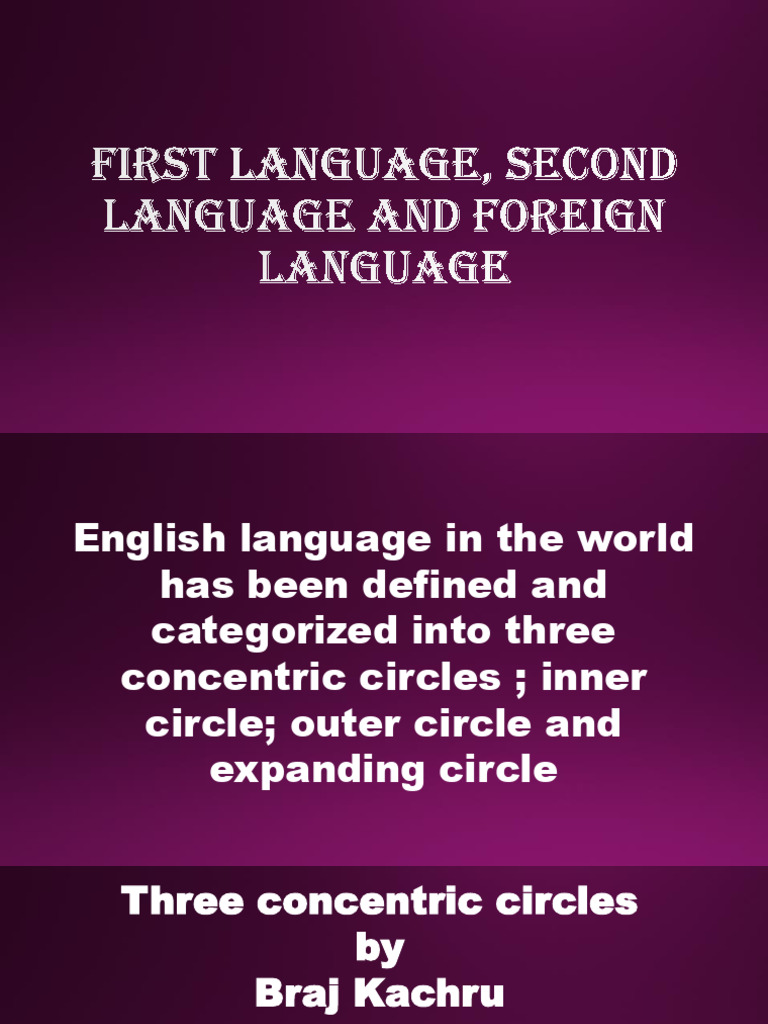 First Language, Second Language and Foreign Language | PDF | Travel | Foreign Language Studies