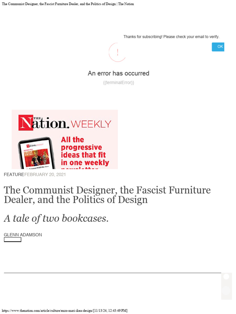 The Communist Designer, The Fascist Furniture Dealer, and The Politics ...
