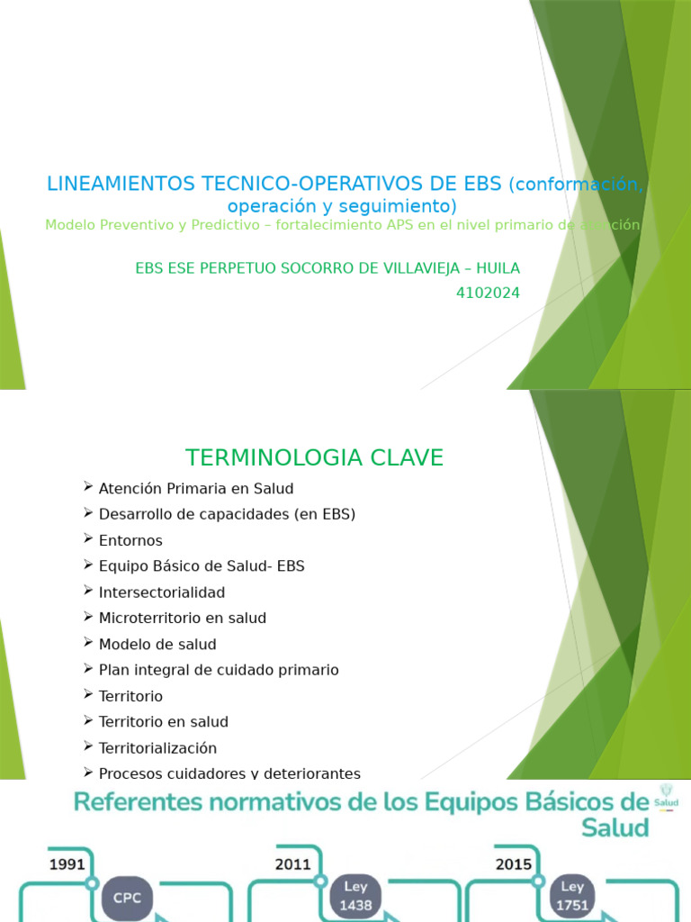 Presentacion Lineamientos Tecnicos - Operativos EBS Villavieja 4102024 | PDF | Crecimiento ...
