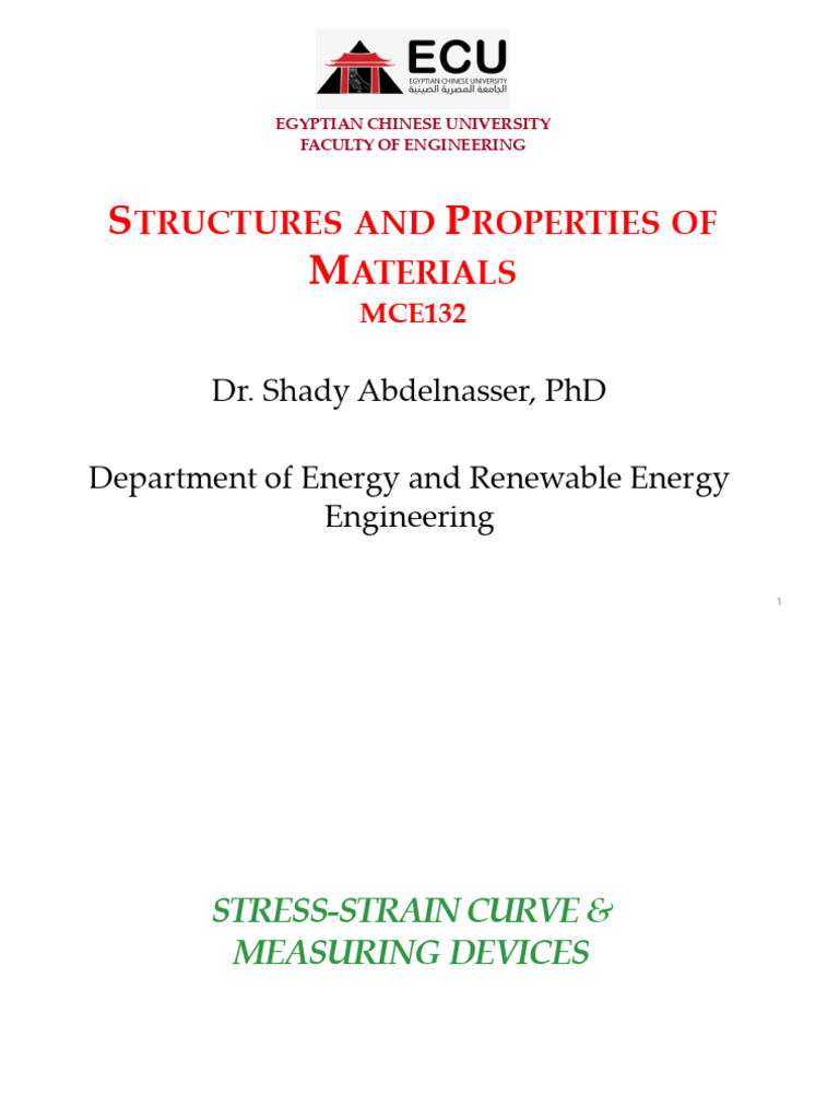 Lecture 2 | PDF | Deformation (Engineering) | Elasticity (Physics)