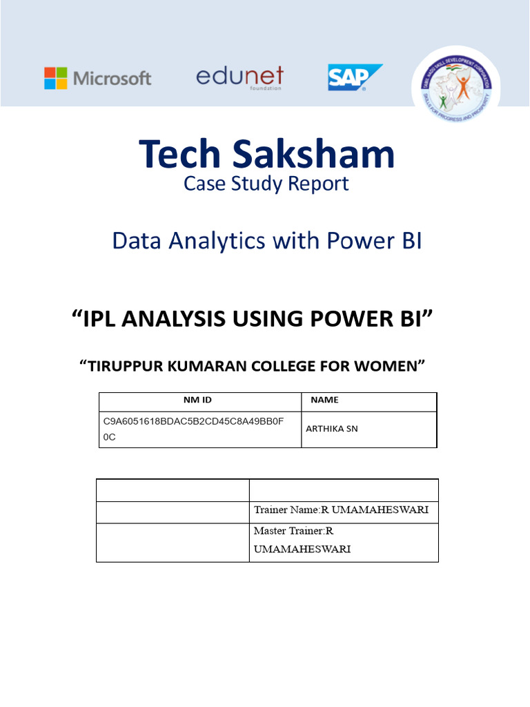 PowerBI Case Study Sample Report | PDF | Data Analysis | Analytics