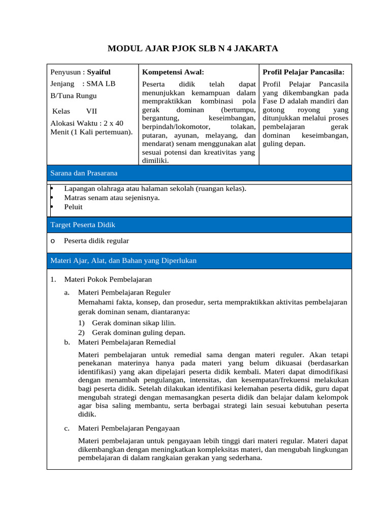 Modul Ajar Sikap Lilin | PDF