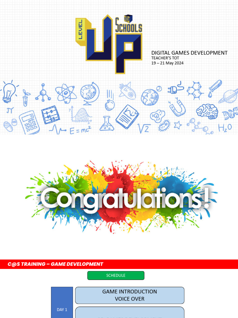 Level-Up School - Slide Presentation 2024 (Slide Ref) | PDF | Games & Activities | Computers