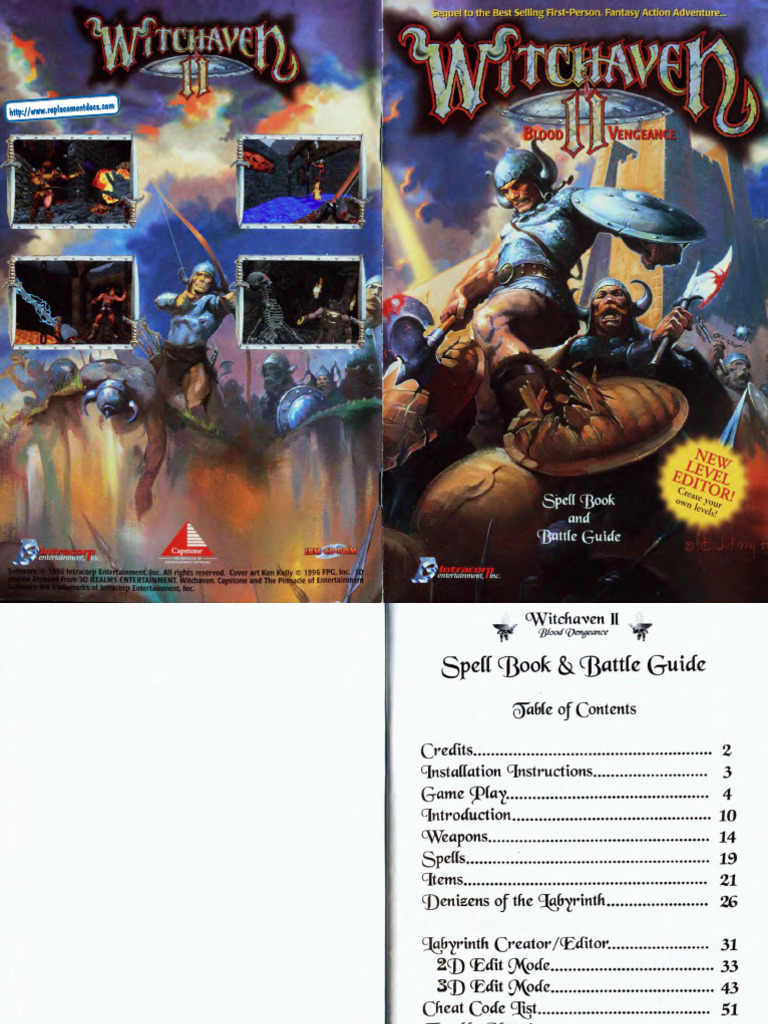 Witchaven II - Manual - PC | PDF