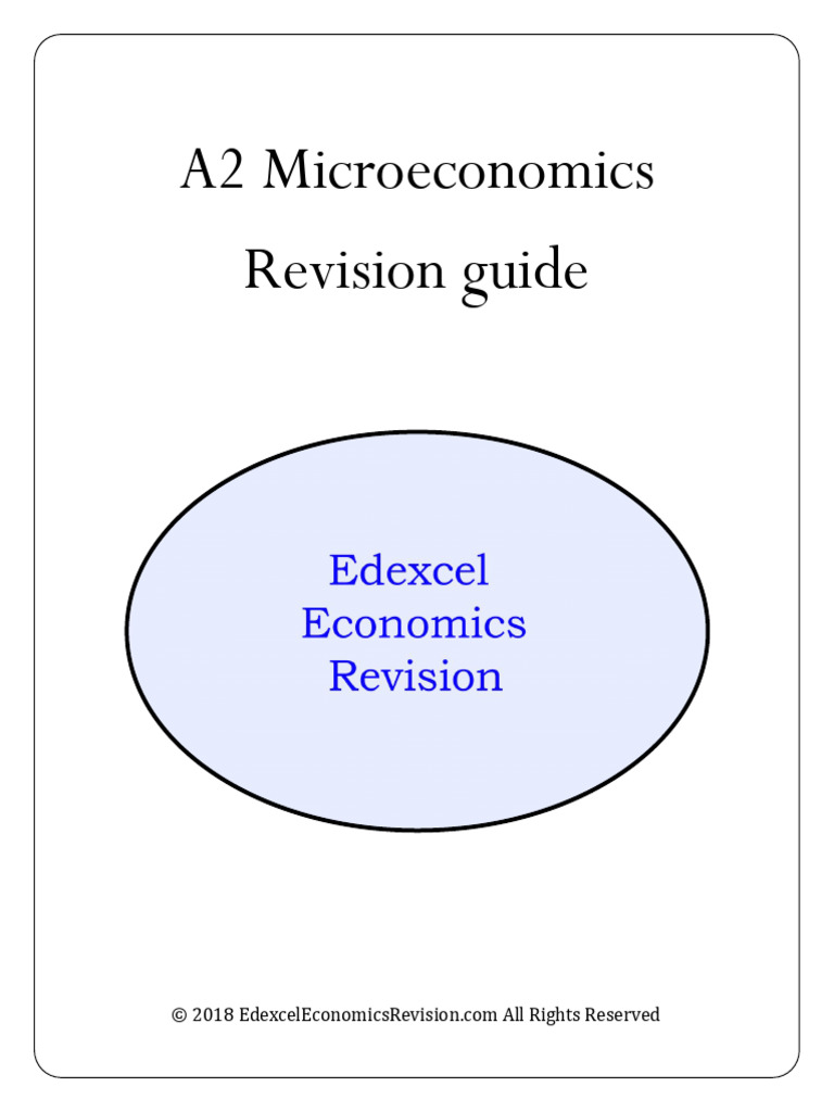 A2 Microeconomics Revision Guide | PDF | Price Elasticity Of Demand ...