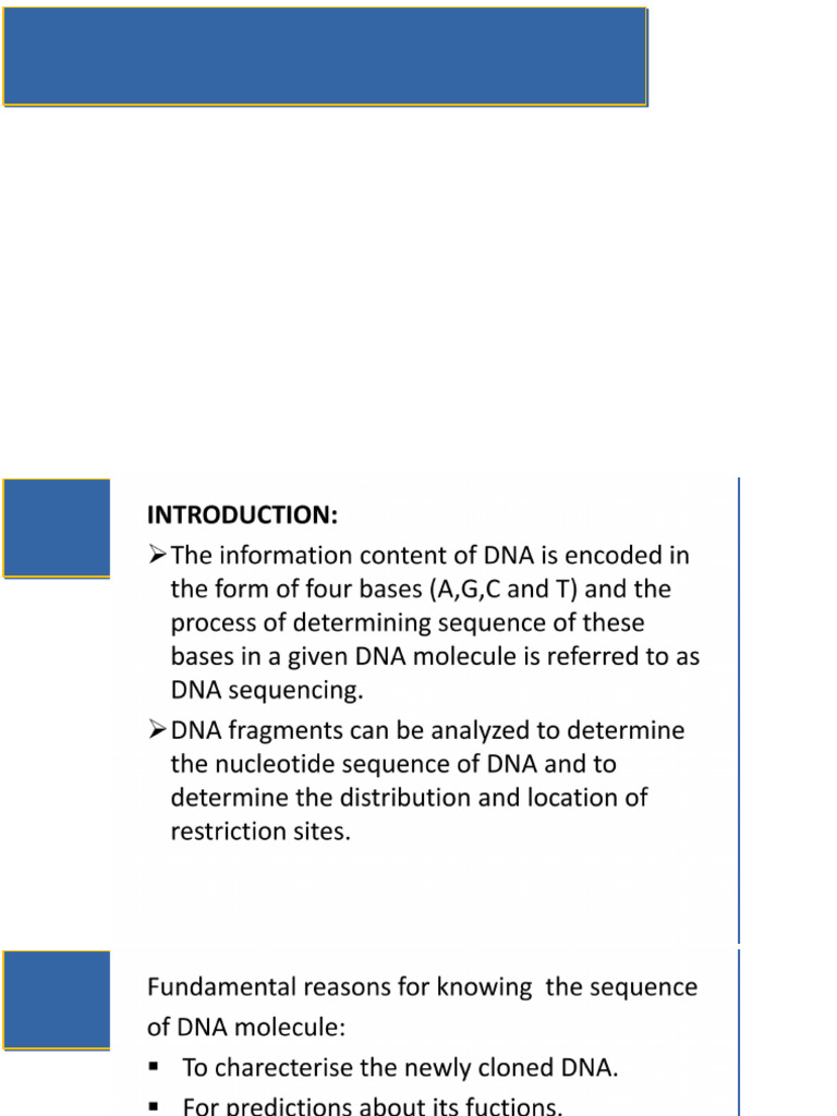 Dna Sequencing | PDF